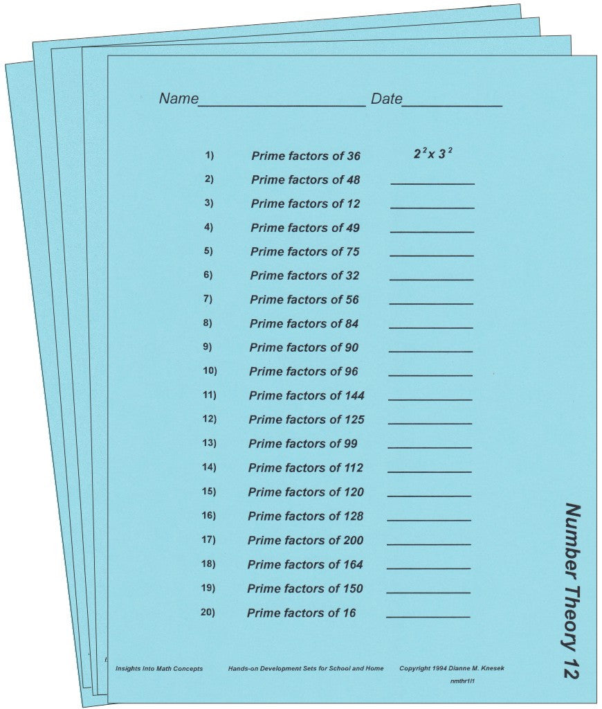 Number Theory – Conceptual Learning Materials