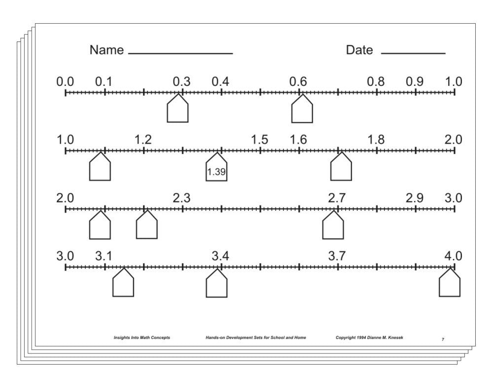 Decimal Line and Tags – Conceptual Learning Materials