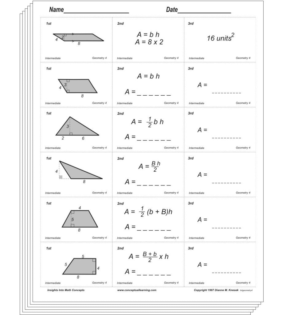 6th Grade Geometry Worksheets Printable