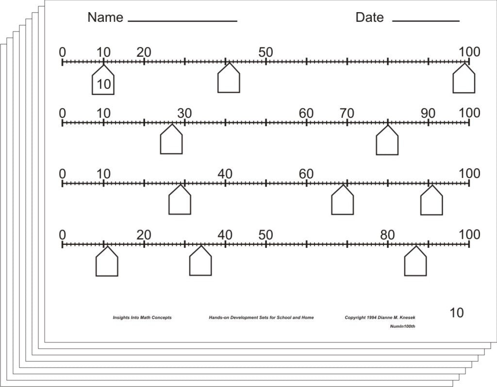 Hundred Line & Tags Worksheets – Conceptual Learning Materials